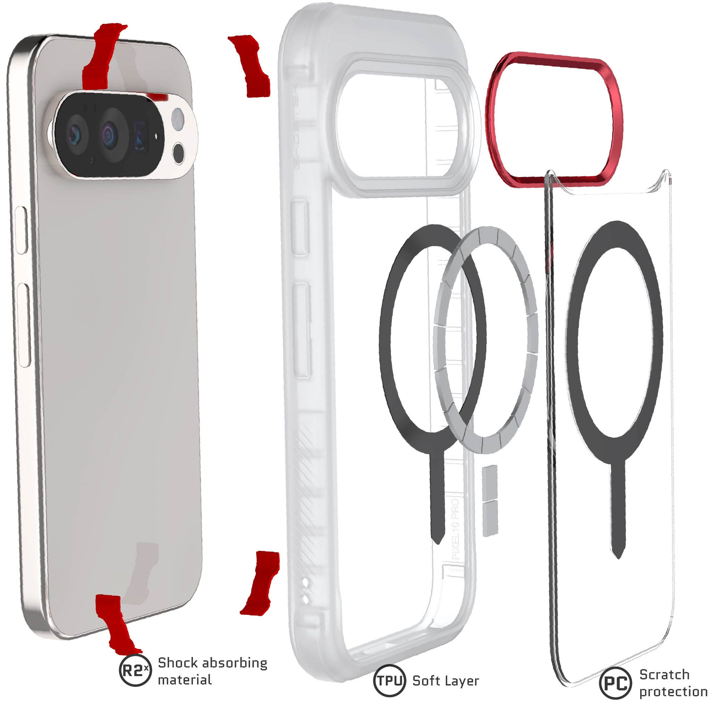 Pixel 10 and Pixel 10 Pro / XL Clear Phone Cases — GHOSTEK