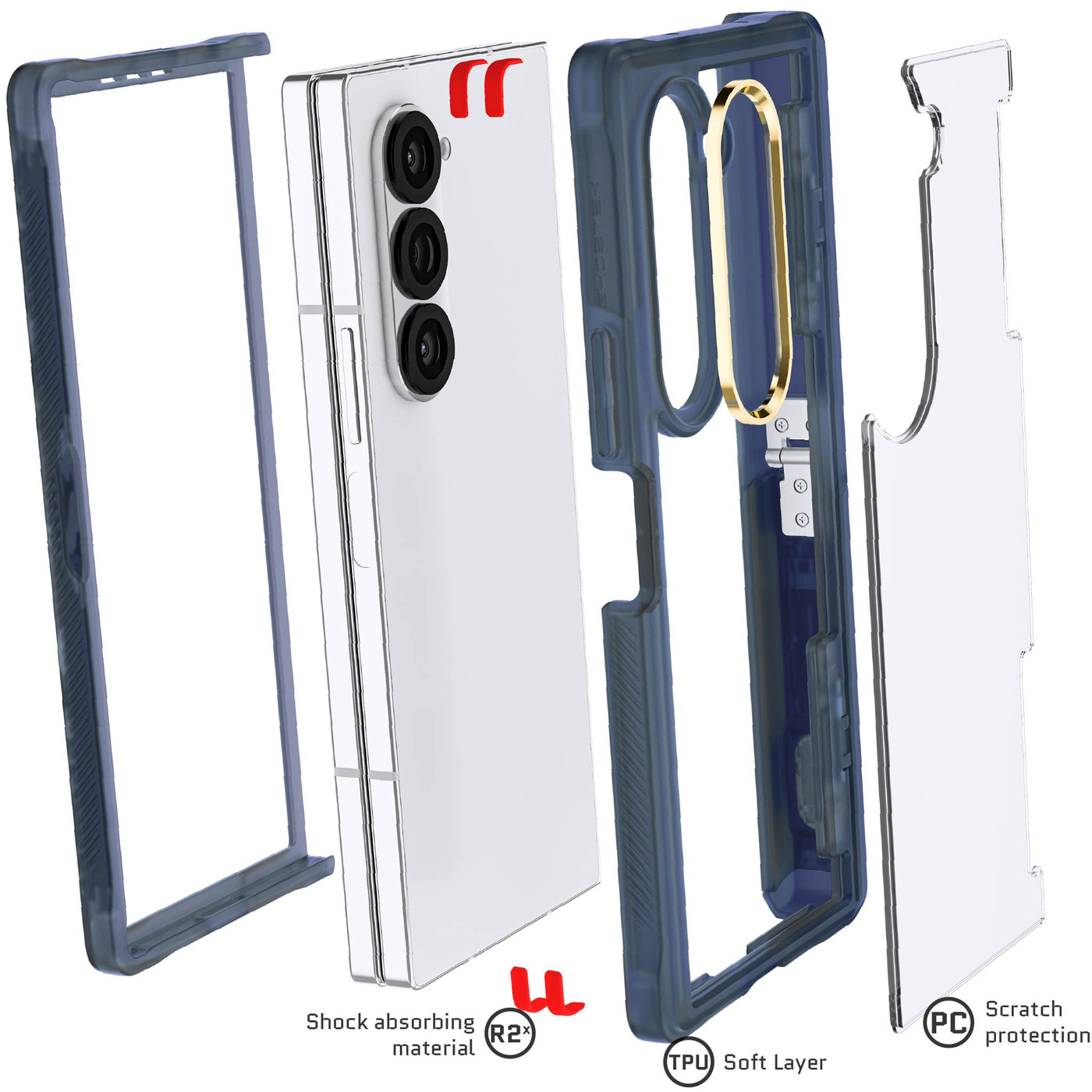 Galaxy Z Fold 6 Case with Hinge Cover and Kickstand — GHOSTEK