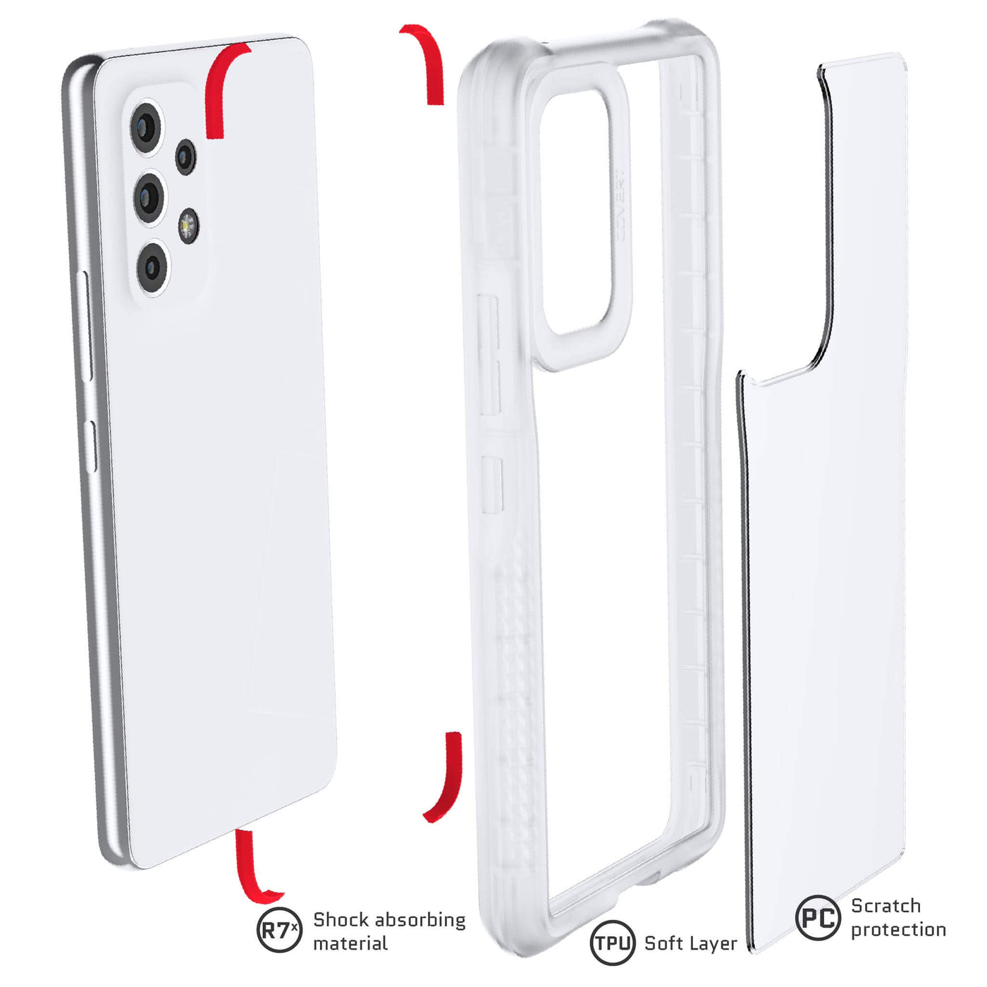 Samsung Galaxy A53 5G Case Clear Protective Cover — GHOSTEK